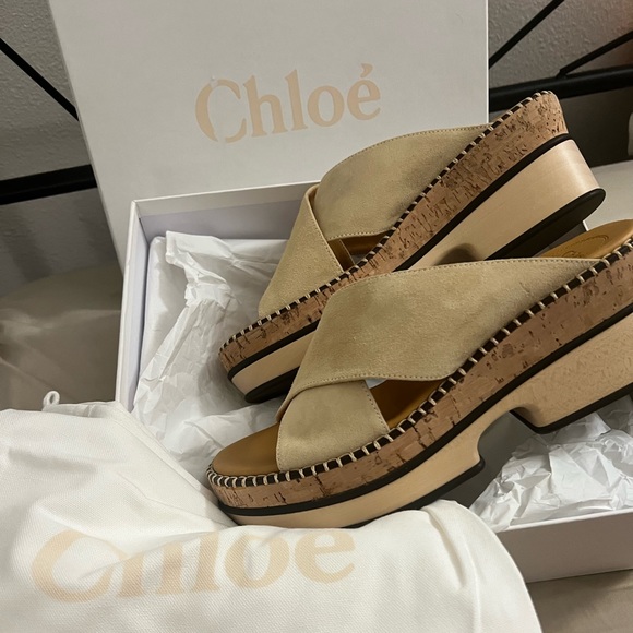 Chloe | Shoes | New Chloe Suede Platform Mule Sandals | Poshmark